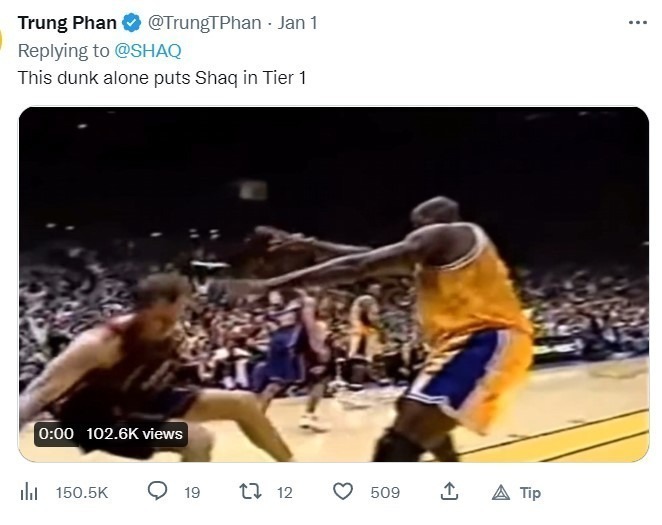 Shaq Takes Issue With "Dunkers" List